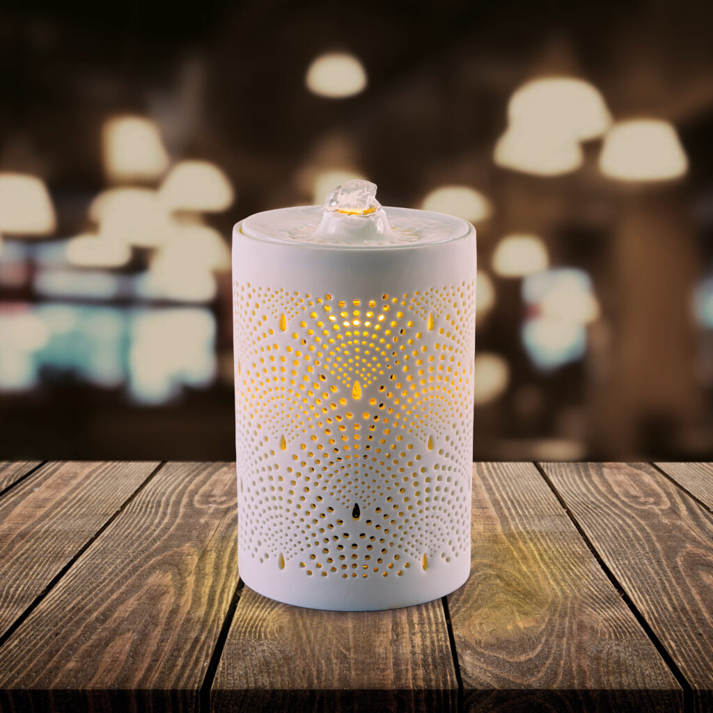 Compact Indoor Water Feature - Eternal Fan - Porcelain - Takasho Australia